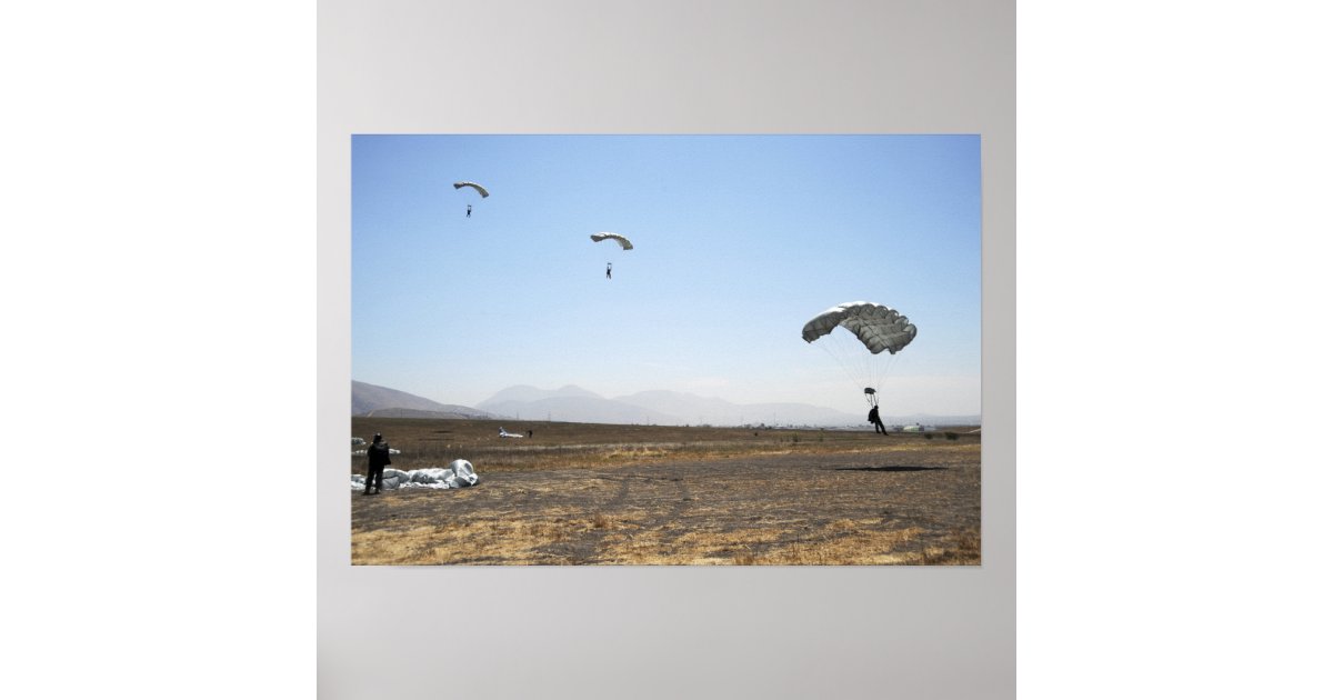 Freefall parachute jumpers poster | Zazzle