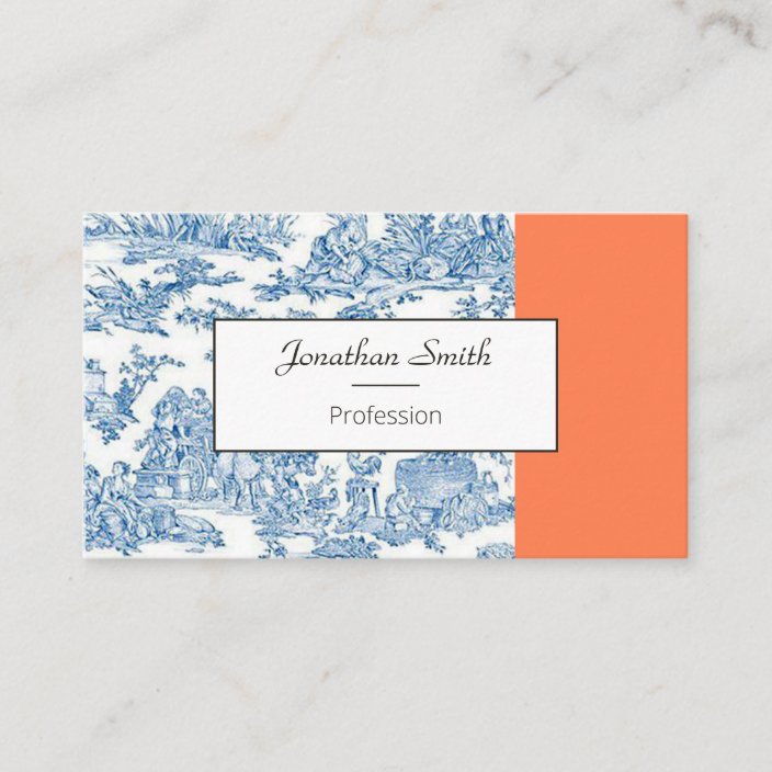 Freelance Business card | Toile de Jouy | Zazzle.com