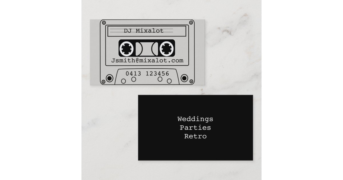 Freelance DJ Disc Jockey party retro music Business Card | Zazzle