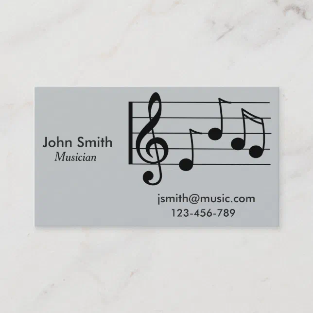Freelance Musician, session musician Music teacher Business Card | Zazzle