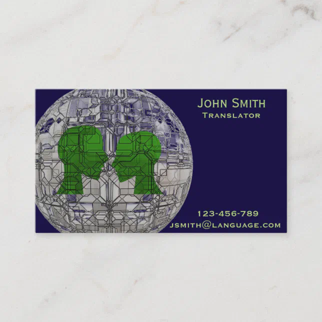 Freelance Translator language interpreter Business Card | Zazzle