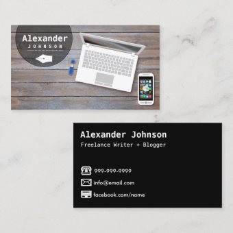 Freelance Writer Blogger Reporter Journalist Business Card | Zazzle