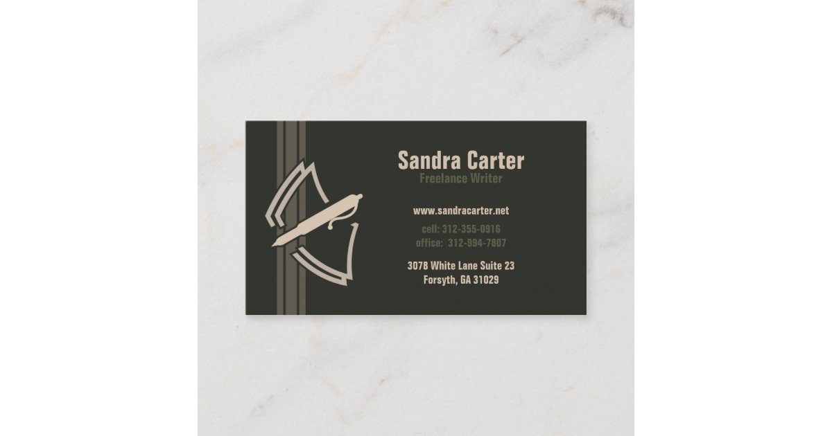 Freelance Writer Business Card | Zazzle