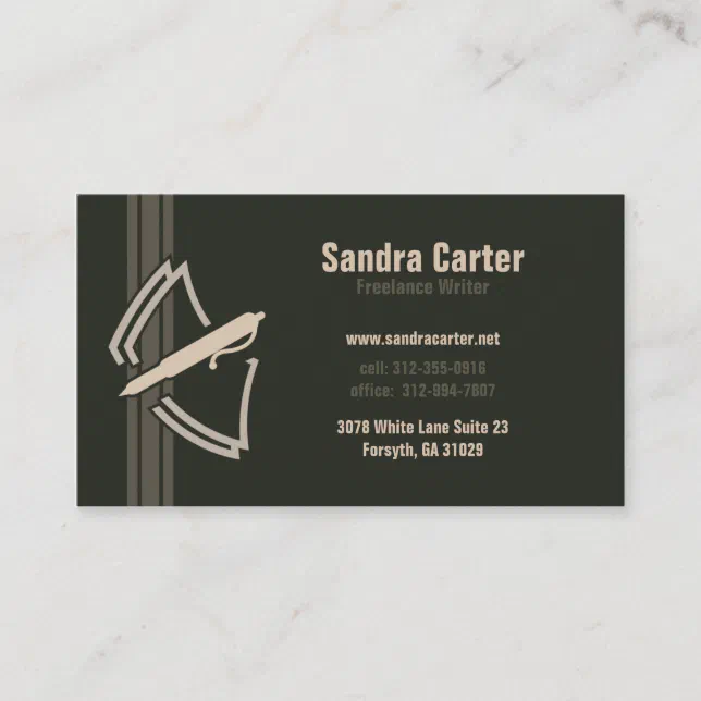 Freelance Writer Business Card | Zazzle