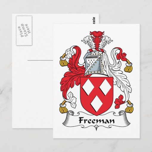 Freeman Family Crest Postcard | Zazzle
