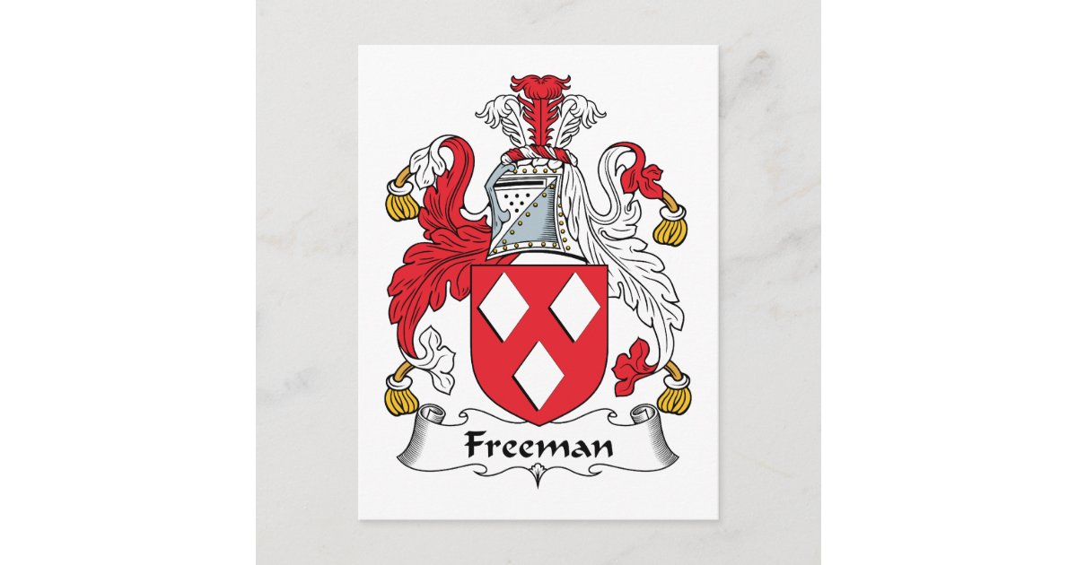 Freeman Family Crest Postcard | Zazzle