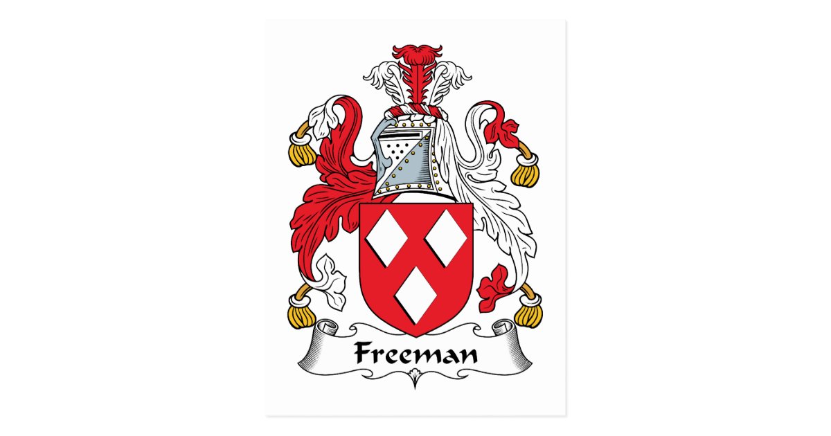 Freeman Family Crest Postcard | Zazzle.com