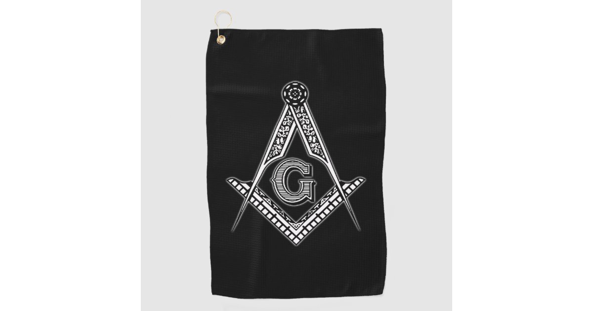 Freemason (Black) Golf Towel | Zazzle