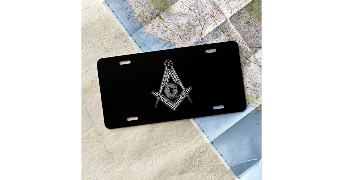 Freemason (Black) License Plate | Zazzle