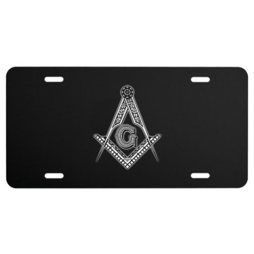Freemason (Black) License Plate | Zazzle