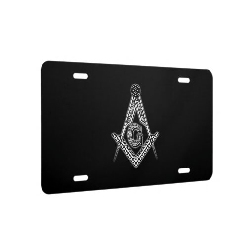 Freemason (Black) License Plate | Zazzle