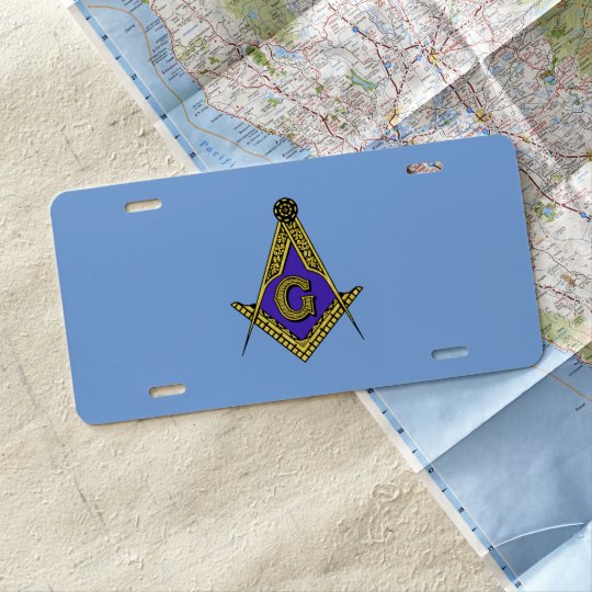 Freemason (Blue) License Plate | Zazzle.com
