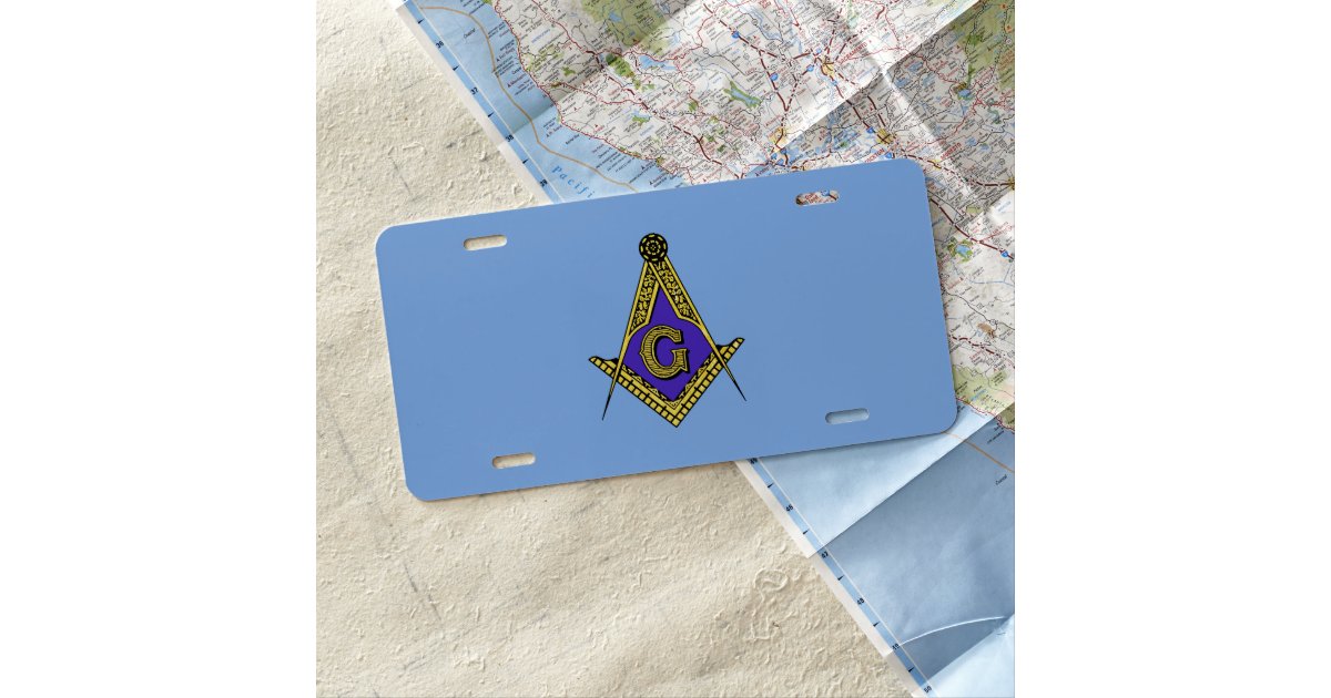 Freemason (Blue) License Plate | Zazzle