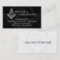Freemason Business Card - Masonic Custom Card | Zazzle