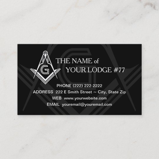Freemason Business Card - Masonic Custom Card | Zazzle.com