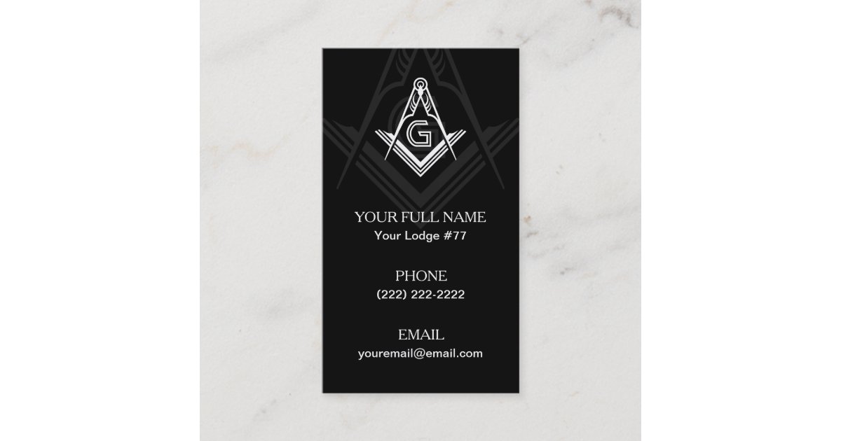 Freemason Business Card Templates | Masonic Cards | Zazzle.com