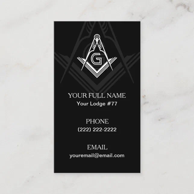 Freemason Business Card Templates | Masonic Cards | Zazzle
