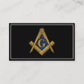 Freemason Freemasonry Symbol Masonic Black Business Card | Zazzle