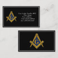 Freemason Freemasonry Symbol Masonic Black Business Card | Zazzle