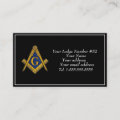 Freemason Freemasonry Symbol Masonic Black Business Card | Zazzle