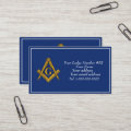 Freemason Freemasonry Symbol Masonic Blue Business Card | Zazzle