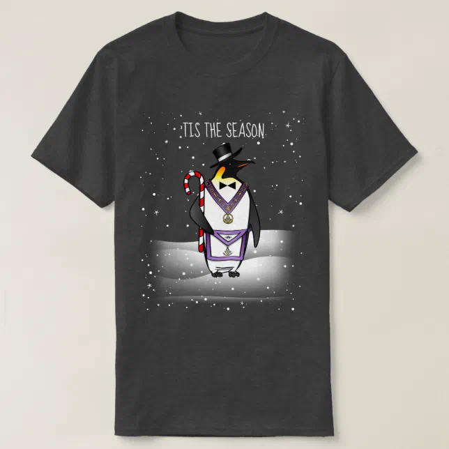 Freemason Holiday Penguin Christmas Masonic T-Shirt | Zazzle