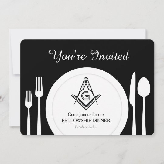 Freemason Invitation, Masonic Dinner Custom Invite | Zazzle.com