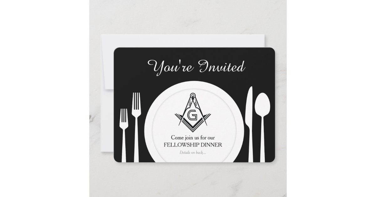 Freemason Invitation, Masonic Dinner Custom Invite | Zazzle