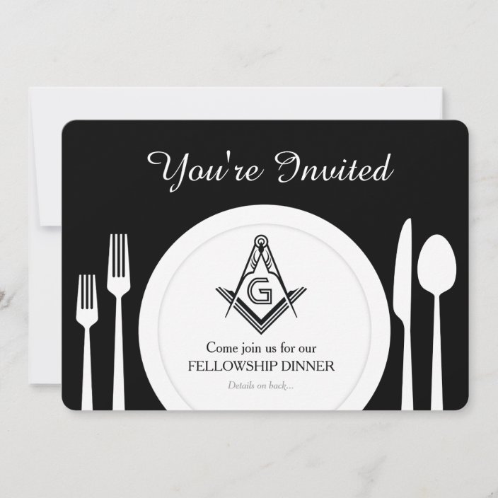 Freemason Invitation, Masonic Dinner Custom Invite | Zazzle.com