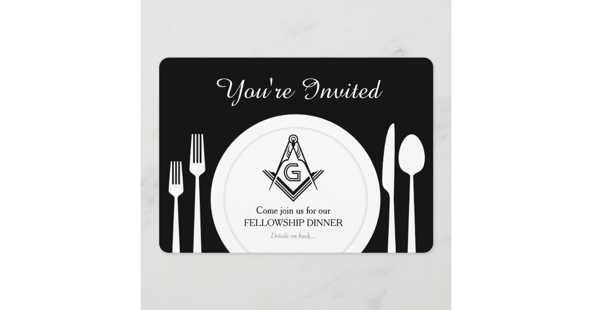 Freemason Invitation, Masonic Dinner Custom Invite | Zazzle.com