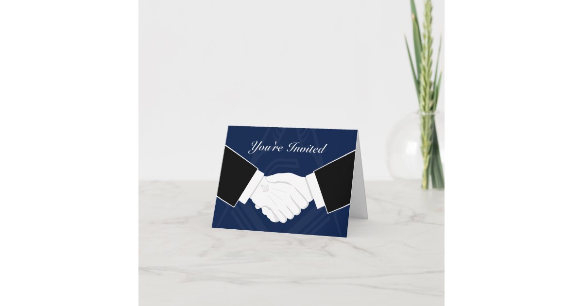 Freemason Invitations | Masonic Greeting Handshake | Zazzle