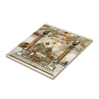 Freemason Masonic Emblematic Chart Tile | Zazzle