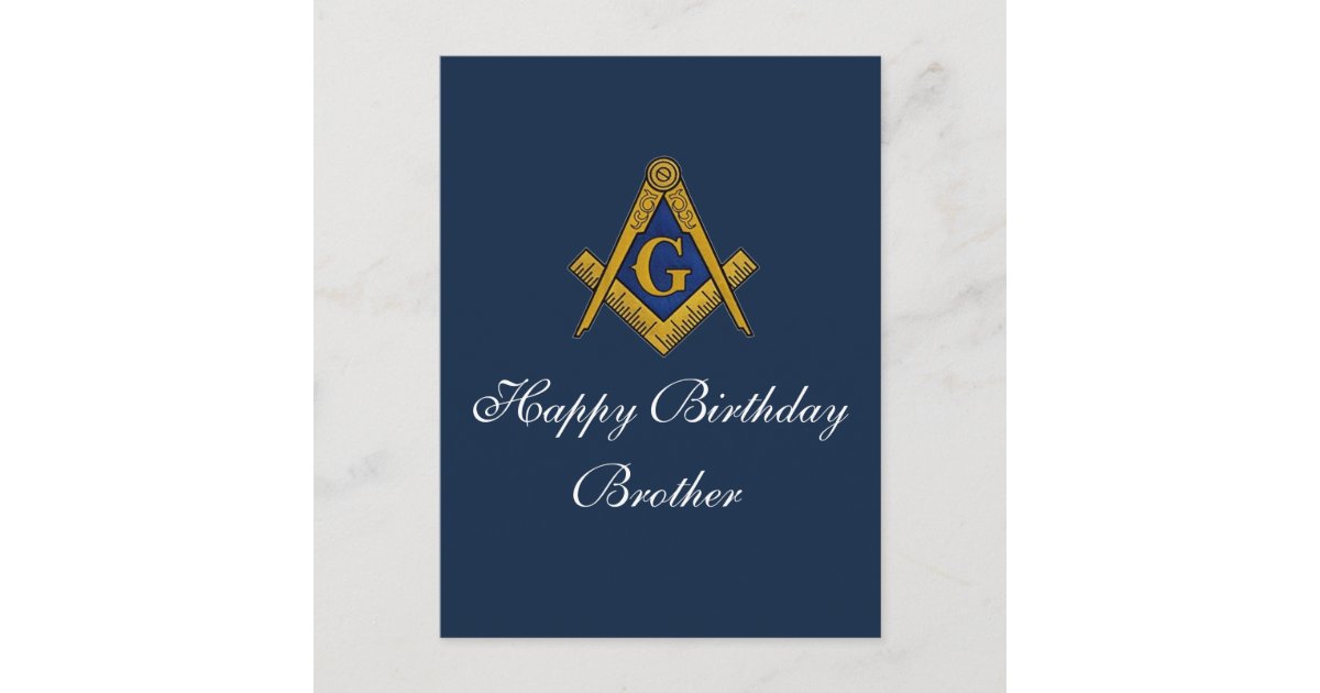 Freemason Masonic Mason Freemason Birthday Postcard | Zazzle