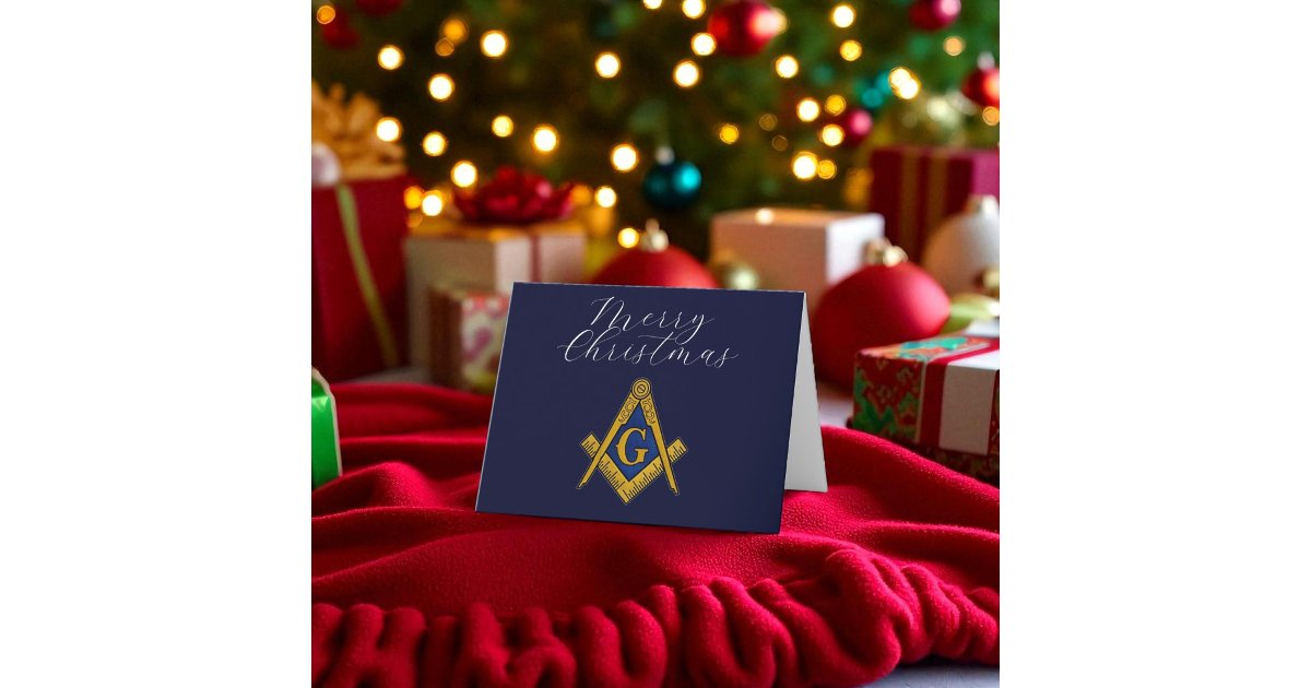 Freemason Masonic Mason Freemason Christmas Thank You Card | Zazzle