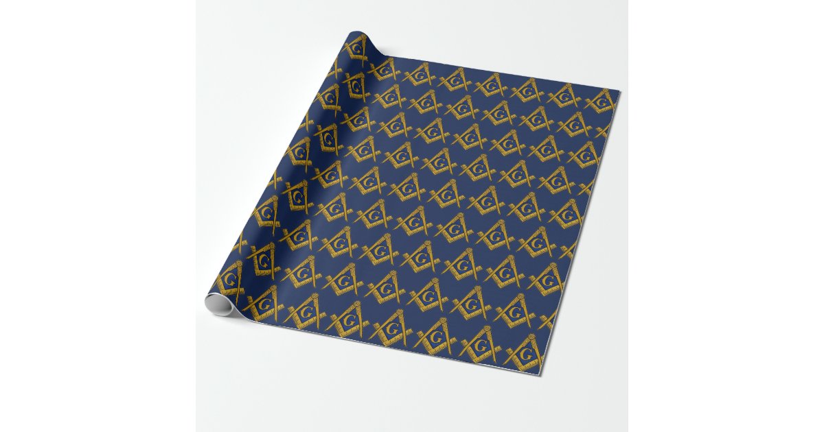 Freemason Masonic Square and Compass Freemasonry Wrapping Paper | Zazzle