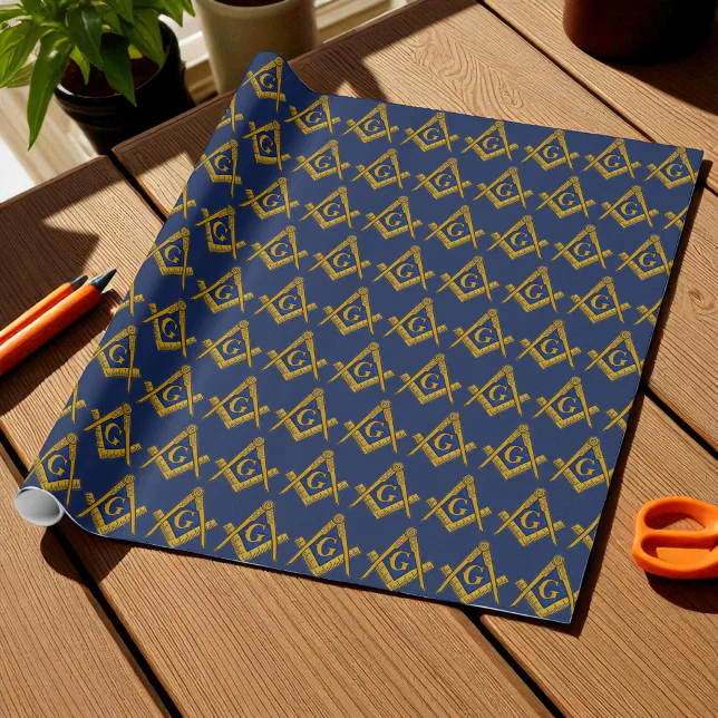 Freemason Masonic Square and Compass Freemasonry Wrapping Paper | Zazzle