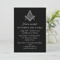Freemason Masonry Black Masonic Invitation | Zazzle