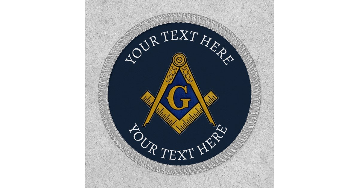 Freemason Masonry Masonic Black Square and Compass Patch | Zazzle