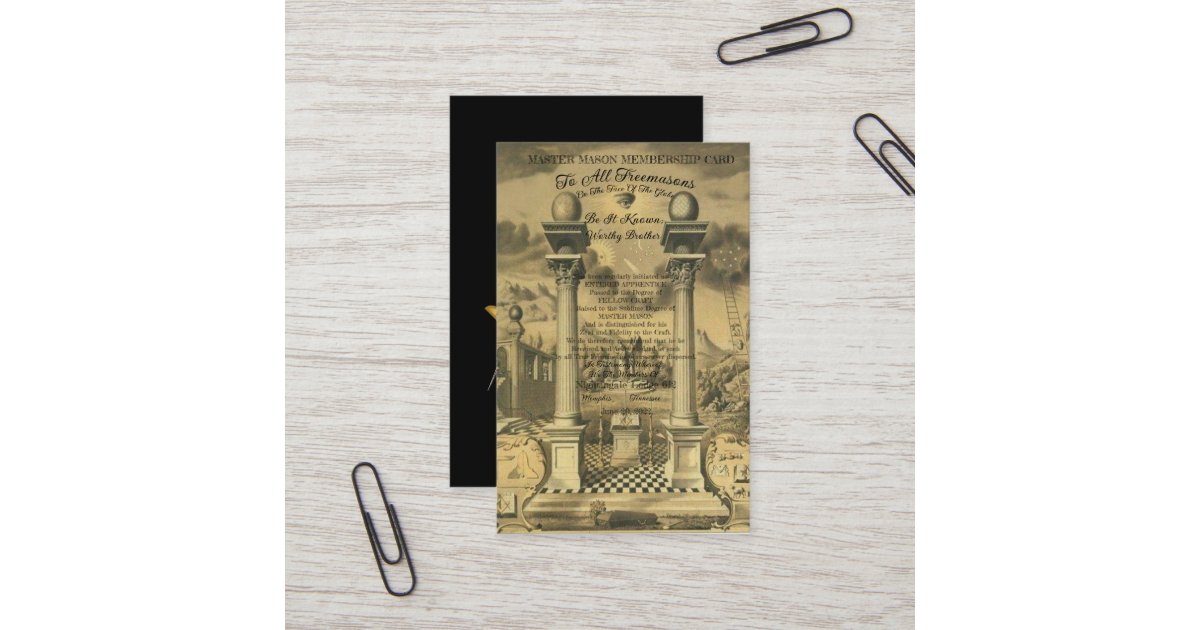 Freemason Membership Card | Zazzle