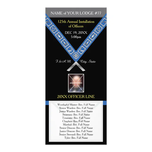 Freemason Program Guide - Installation of Officers | Zazzle