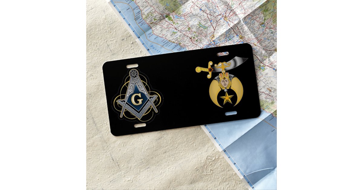 Freemason /Shriners License Plate | Zazzle