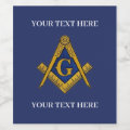 Freemason Square and Compass Masonic Masonry Wine Label | Zazzle