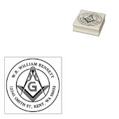 Freemason Square Compass Masonic Return Address Rubber Stamp | Zazzle