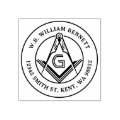Freemason Square Compass Masonic Return Address Rubber Stamp | Zazzle