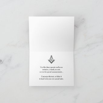 Freemason Thank You Cards | Masonic Greeting | Zazzle