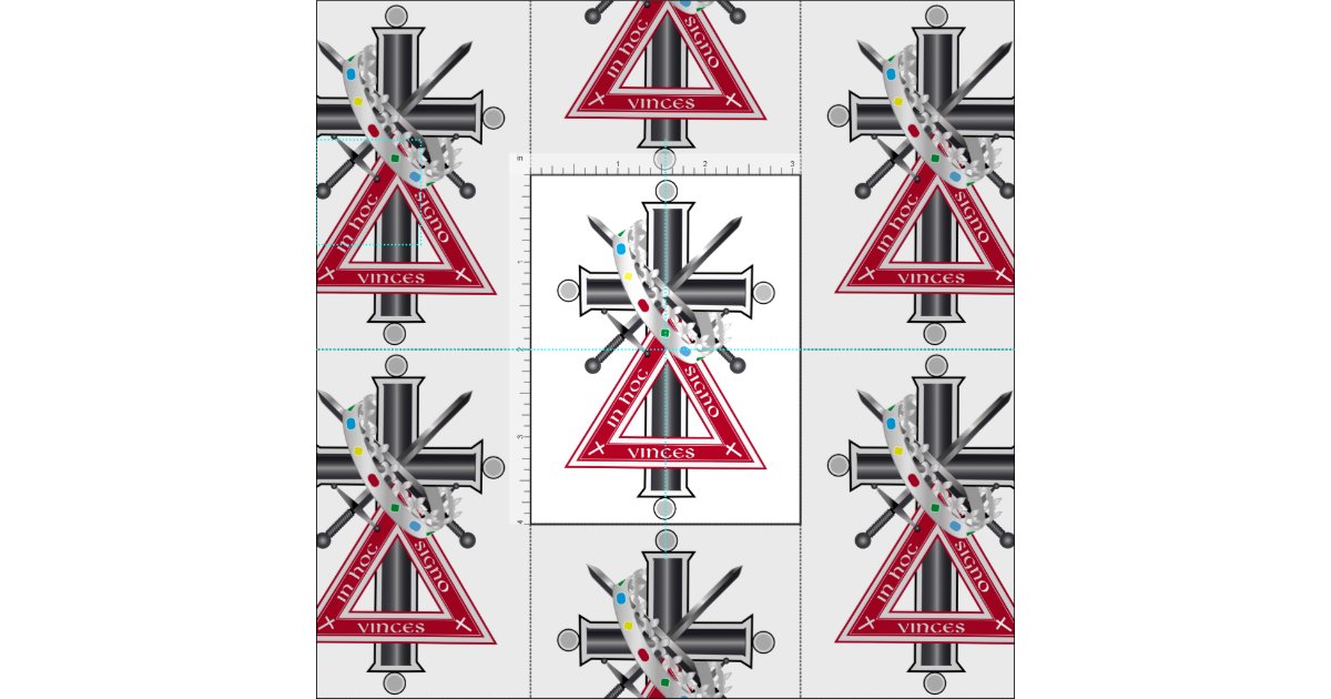 Freemasonic cross fabric | Zazzle