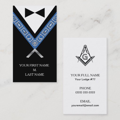 Freemasonry Business Cards - Custom Masonic Card | Zazzle