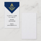 Freemasonry Business Cards, Masonic Blue Navy Gold Business Card | Zazzle