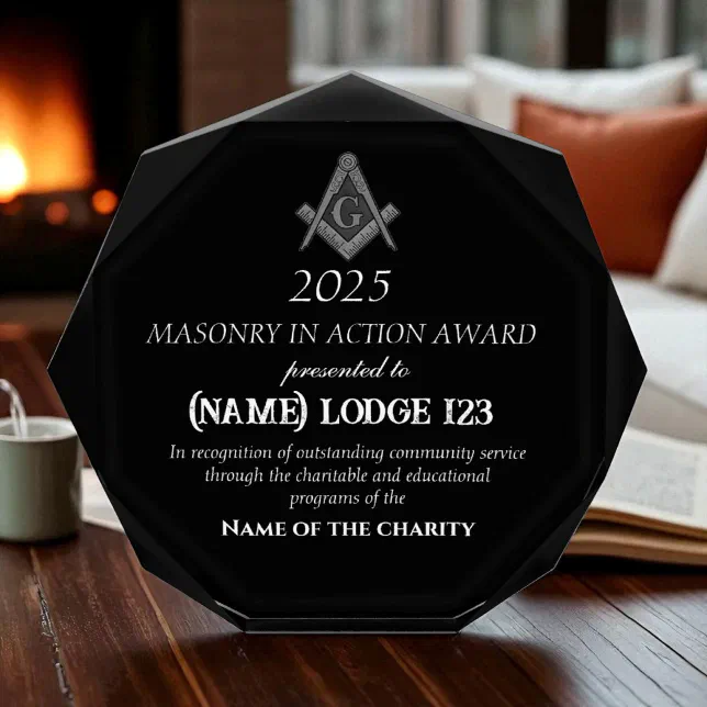 Freemasonry Freemason Masonry in Action Acrylic Award | Zazzle