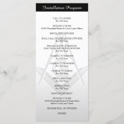 Freemasonry Program Guide - Installation Template | Zazzle